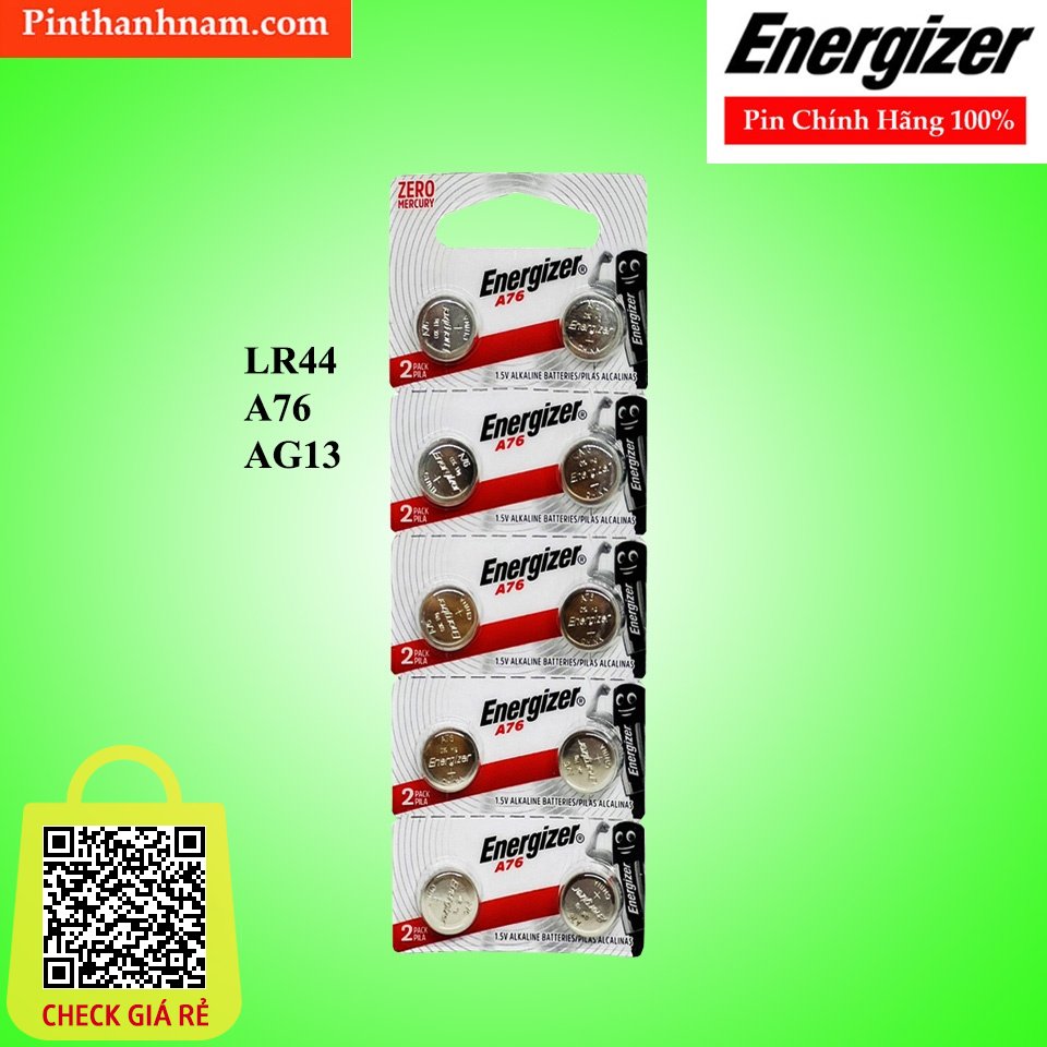 [Mã giảm 31%] Pin LR44 Energizer A76 Vỉ 10 Viên Chính Hãng Thay Pin Máy ...